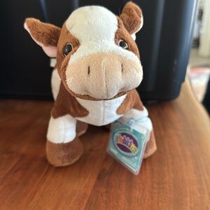 GANZ | Toys | Brown And White Plush Cow Toy | Poshmark